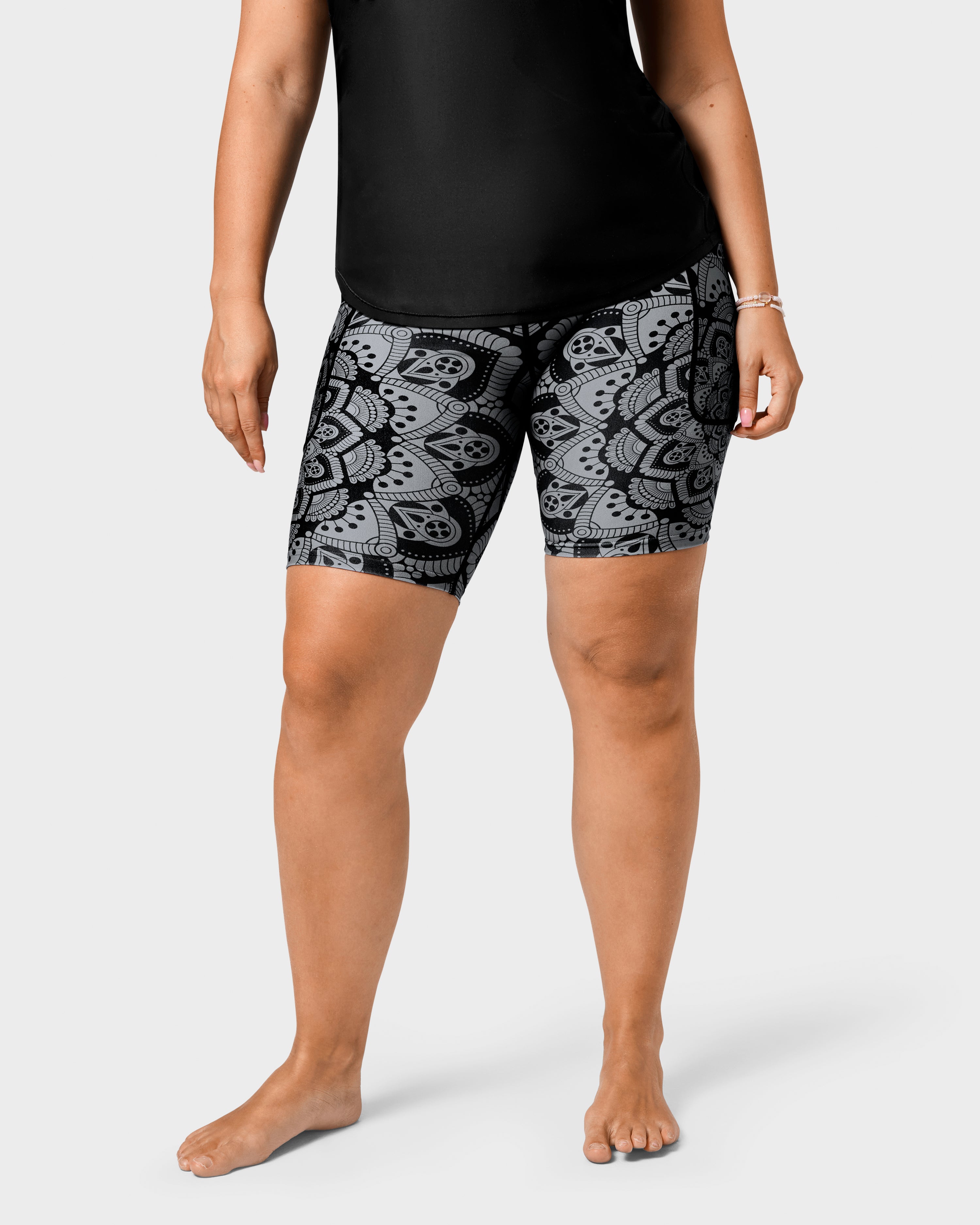 Signature Dark Mandala Shorts – Maya Freya