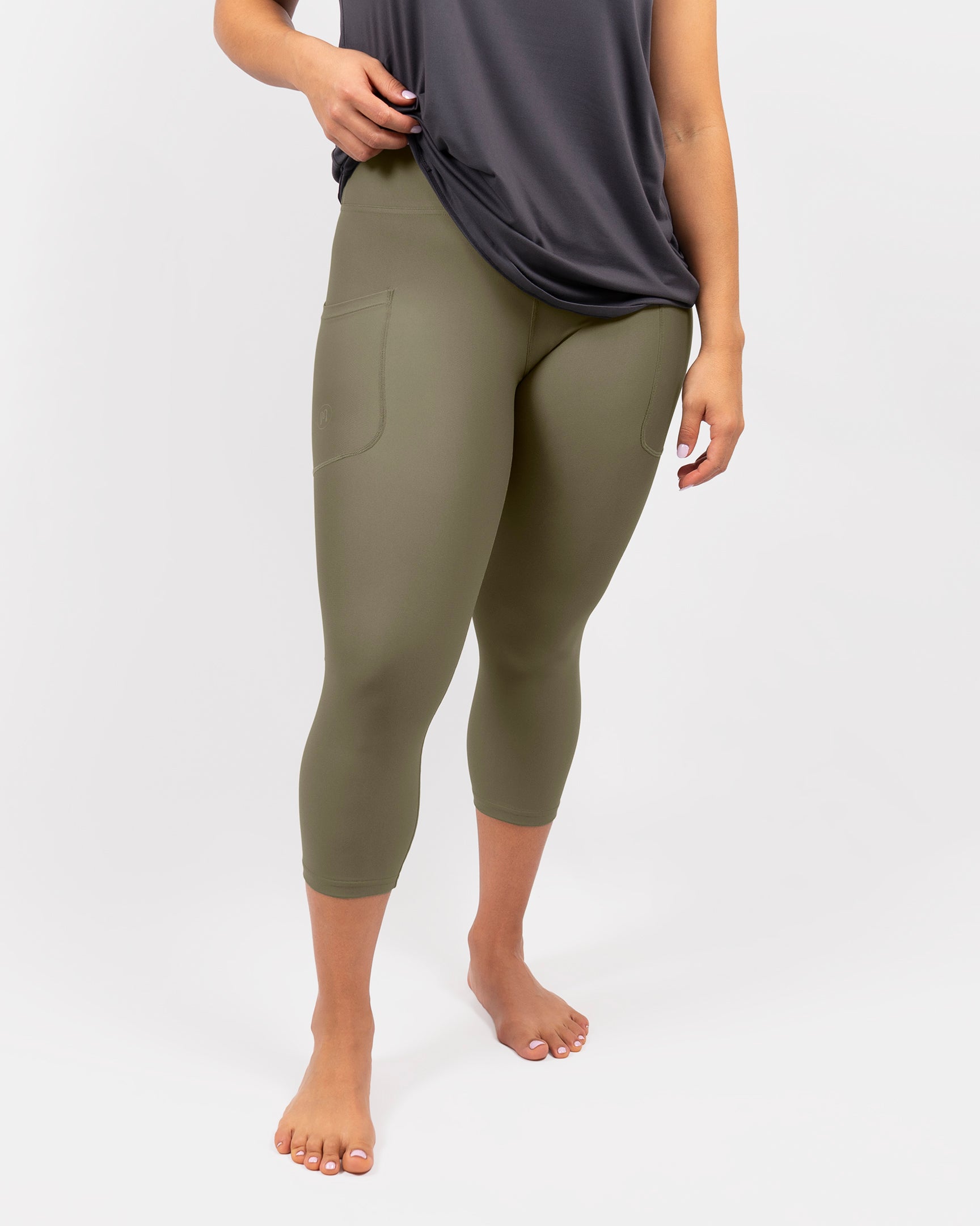Signature Dusty Green Capri – Maya Freya